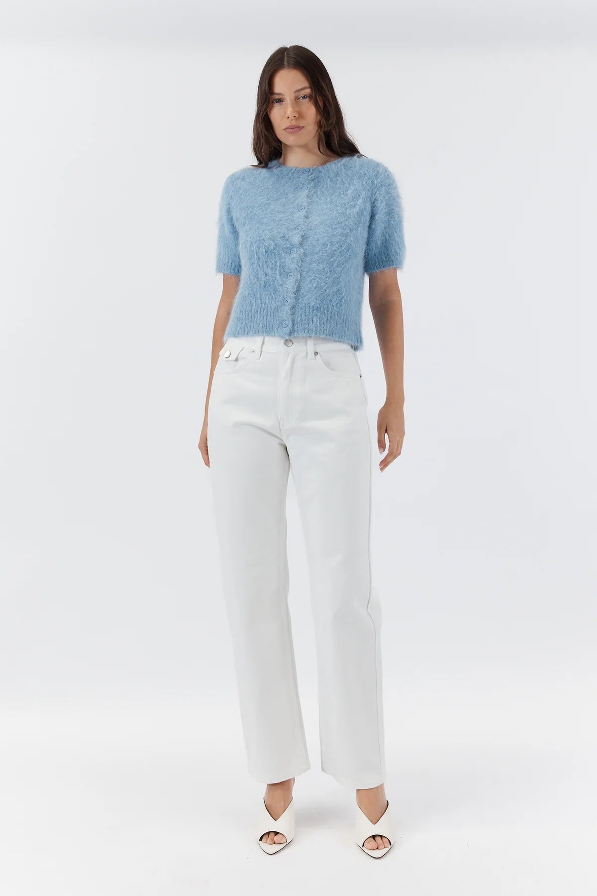 ELLY CROPPED CARDIGAN | Sky – Darling & Domain